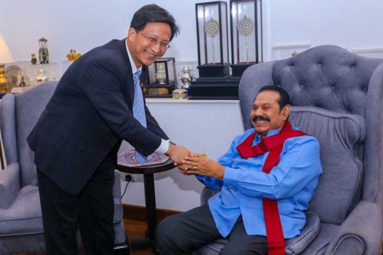 Mahinda thanks China after Ambassador’s visit to Wijerama - ரெலோ ...